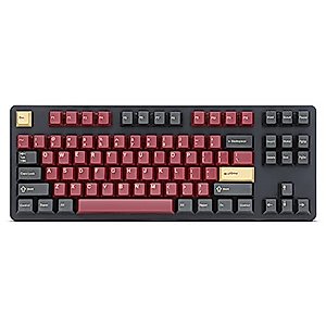DROP GMK Redsuns Red Samurai Custom Mechanical Keyboard Keycap Set - 153-keys, Doubleshot, Cherry Profile, for 60%, 65%, TKL, Full-Size Layouts, and More (Red, Base Kit)