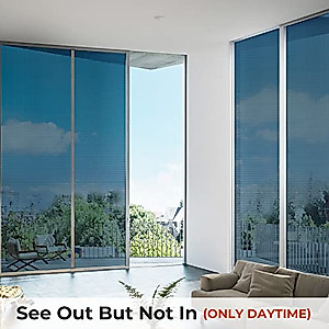 Viseeko Window Tinting Film for Home: Heat Blocking Window Film Sun Blocking Window Film UV Reflecting Window Privacy Film One Way Window Film See Out Not in Daytime Privacy Window Film Static Cling