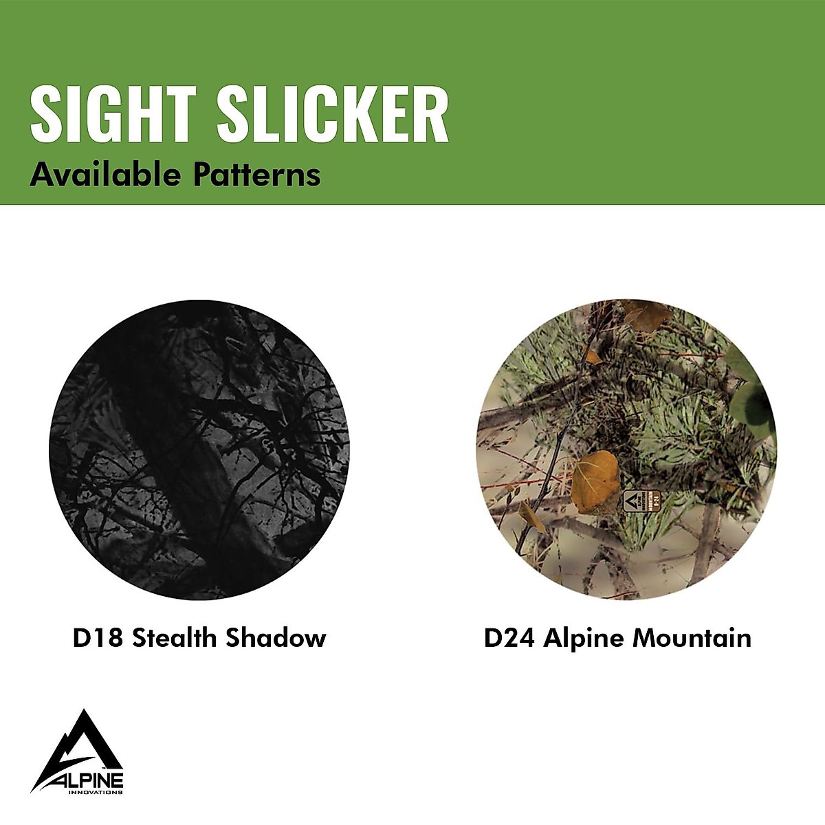 Alpine Innovations Sight Slicker - Protect Your Bow Sight with The Sight Slicker. Easy to Put on and Remove. Perfect for Archery Hunts. (Stealth Shadow Large)