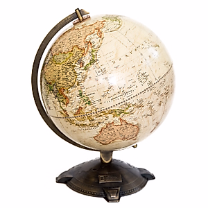 National Geographic Antique Globe 12". Made in The USA