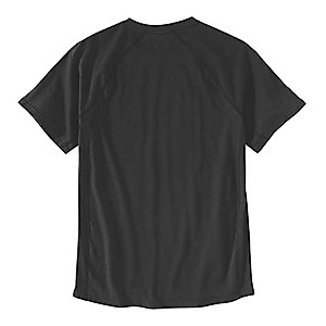 Carhartt Men's Force Relaxed Fit Midweight Short-Sleeve Pocket T-Shirt, Black, Large