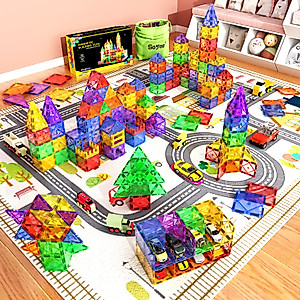 Magnet Toys for 3 Year Old Boys and Girls Magnetic Tiles Building Blocks STEM Learning Toys Sensory Montessori Toys for Toddlers Kids