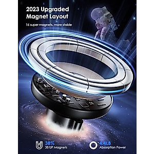 SUPERONE for MagSafe Car Mount Charger, MagSafe Wireless Car Charger 15W Fast Charging Magnetic Phone Holder [2024 Upgraded Strongest Magnet] Only for iPhone 15 14 13 12 Pro Max Plus Mini MagSafe Case