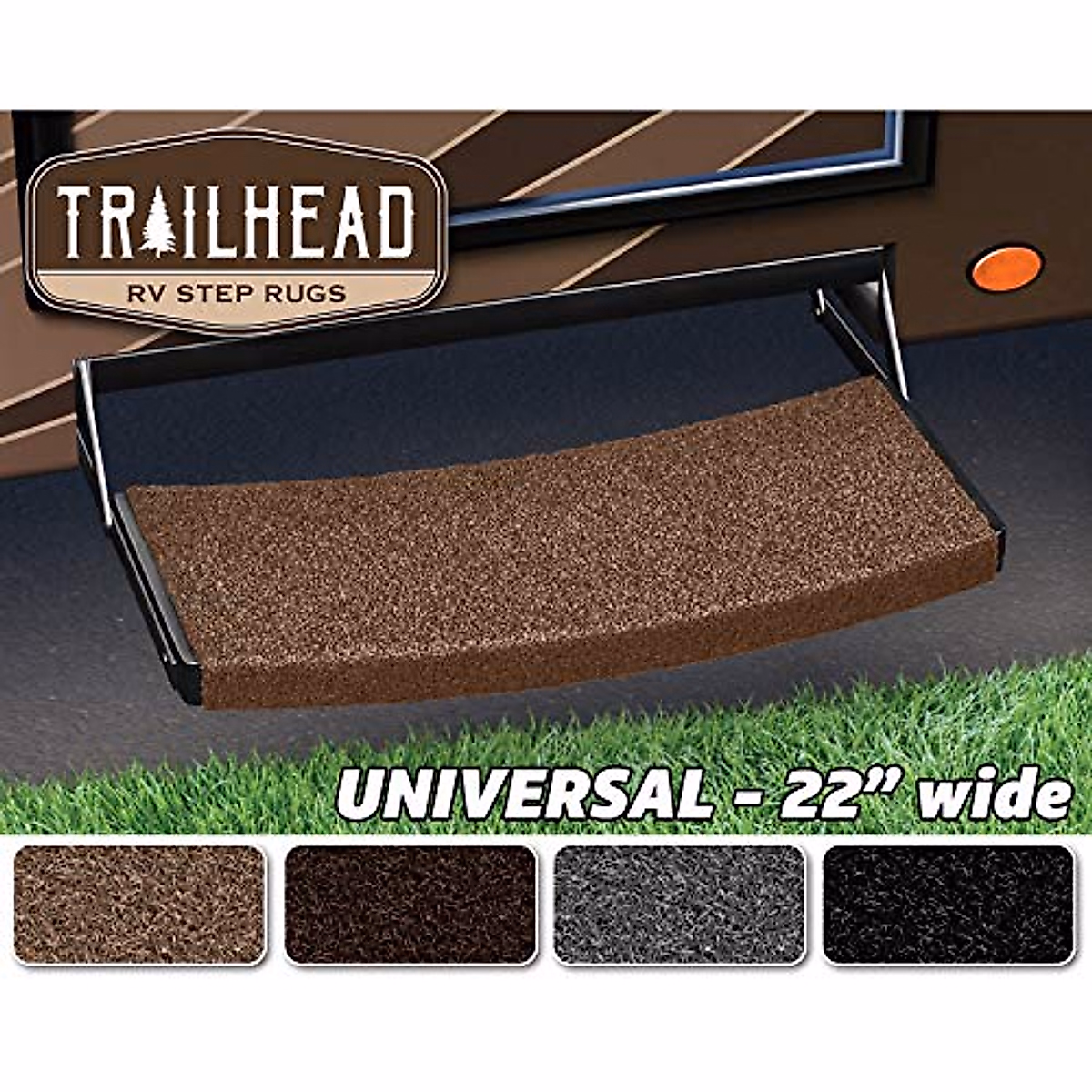 Prest-O-Fit 2-0223 Obsidian Black RV Step Rug