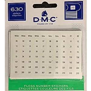 DMC Floss Number Stickers, 630/Pkg