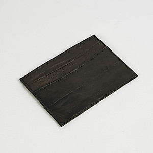 OROM EEL SKIN LEATHER CREDIT CARD WALLET (bronze, 4.0" x 2.8")