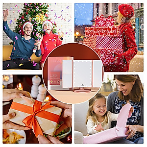 FASCINATE Lighted Makeup Mirror, Feature 21 Bright LED Lights, Dimmable Brightness, One Touch Power Switch, Multiple Magnifying Option (3x/2x/1x) Trifold LED Vanity Mirror, 180 Degrees