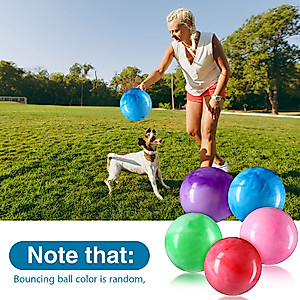 Threan 6 Pieces Bouncing Ball for Kids Marbleized Bouncy Balls Inflatable Ball Pump with Air Needle Colorful Bouncy Balls Cloud Bouncing Balls for Pets Adults Handballs Playground(10 Inches)