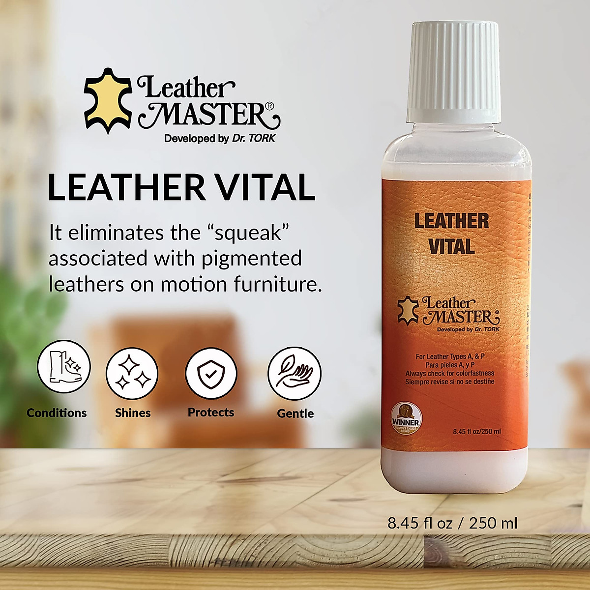 Leather Master Strong Leather Care Bundle - 250 ml Exceptional Leather Care Stain Remover, Protector and Polish Kit. Made to Clean Leather Accessories, Auto Detailing, Furniture, Handbags and Shoes