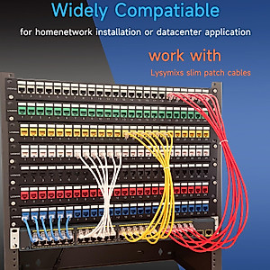Lysymixs Keystone Jack Cat6 Slim 25 Pack, Cat6 Keystone Jacks 90 Degree, RJ45 Keystone Jack Punch Down White, Compatiable for High-Density Network WallPlate or Patch Panels