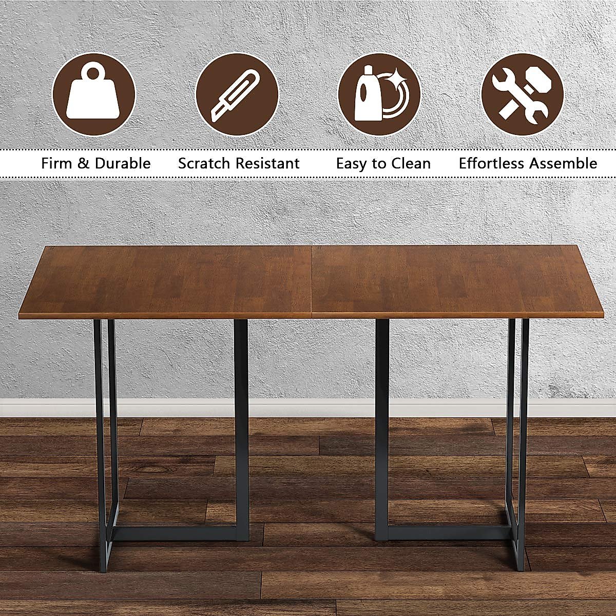 Tangkula 63 Inch Computer Desk, Large Writing Table, Modern Versatile Writing Desk with Spacious Desktop, Computer Workstation Study Table Home Office Desk (63” x 31.5” x 30”)