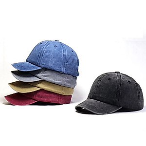 Faringoto Short Brim Baseball Cap Women's Men's Fashion Casual Peaked Cap Trendy Four Seasons Short Brim Hat