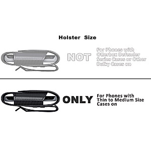 DeBin Holster for iPhone 14, 14 Pro, 13 Pro, 13, 12 Pro, 11, XR, Galaxy S22, S21, S20, S10, Google 7, Belt Case with Belt Clip Cell Phone Belt Holder Pouch Cover (Fits Phone with Otterbox Case) Black