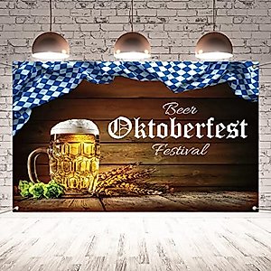 Oktoberfest Backdrop for Photography Oktoberfest Banner Fall German Bavarian Oktoberfest Beer Party Decorations and Supplies for Home Party…