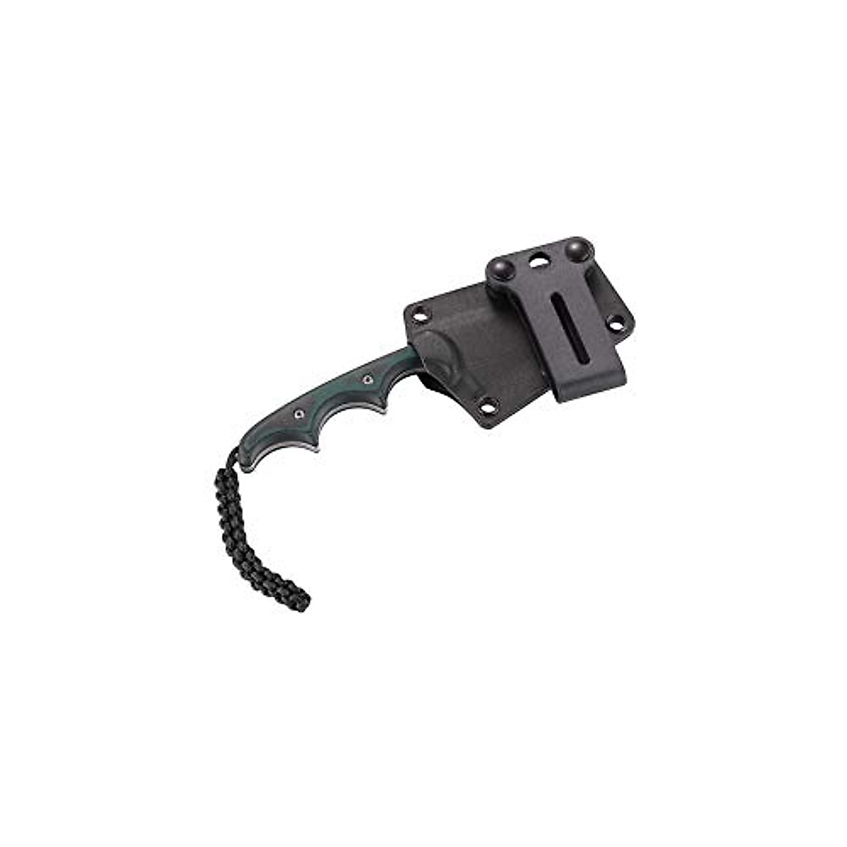 COLUMBIA RIVER KNIFE & TOOL CRKT Minimalist Wharncliffe Neck Knife: Compact Fixed Blade Knife, Folts Utility Knife, Bead Blast Blade, Resin Infused Fiber Handle, and Sheath 2385