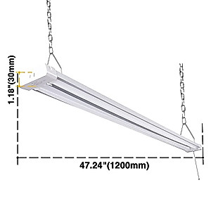 THKSGOD Linkable LED Shop Light 4ft,5000K Daylight White,led Shop Light for Garage 4500LM Super Bright,Shop Light for Workshop