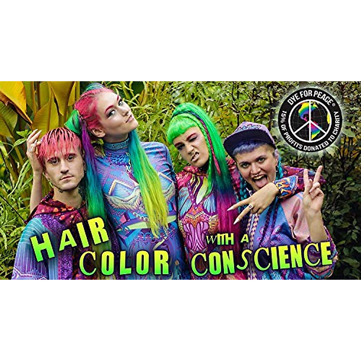 MANIC PANIC Siren’s Song Hair Color - Amplified - Semi Permanent Hair Dye - Neon Blue Green Color - Glows in Blacklight - Vegan, PPD & Ammonia Free - For Coloring Hair on Women & Men