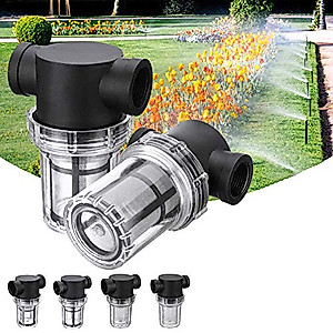 Denpetec 1Pcs Garden Pond 1 inch Inline Mesh Strainer Water Pump Filter Irrigation High Flow Pipeline Filter Garden Interface Strainer(Size:40 mesh)
