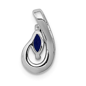 14k White Gold Diamond and .28 Sapphire Teardrop Slide style PM5282-SA-005-WA