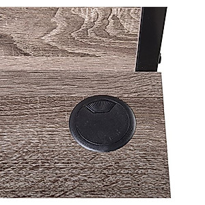 Signature Design by Ashley Daylicrew Computer Desk with Hutch, Storage, Natural Reclaimed Wood