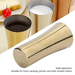 Premium Grade 304 Stainless Steel Water Tumblers,Beer Glasses,Stainless Steel Decorative Water Cup Beer Cold Drink Mug Home Restaurant Decor for Outdoor Bar(gold)