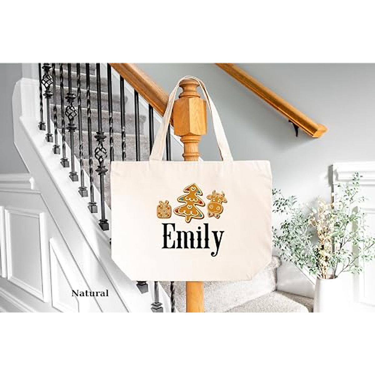 Customized Christmas Tote Bag, Custom Name Christmas Tote Bag, Cute Christmas Tote, Christmas Family Bags, Women Customized Bag