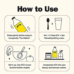 Bragg Organic Apple Cider Vinegar With the Mother– Raw, Unfiltered All Natural Ingredients (64 Fl Oz (Pack of 1))