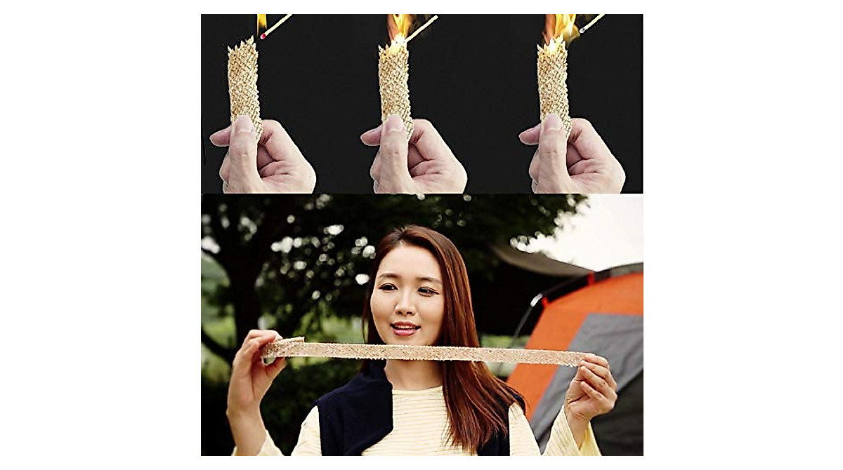 Jute Fire Starter Tapes for Outdoor Cooking & Camping | Sparkpia