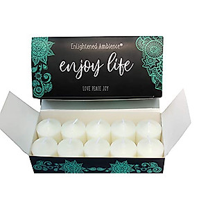 Enlightened Ambience Gardenia Scented Candles (10 Votives, White)