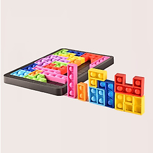 Hapencen Puzzle Game Pop It Fidget Jigsaw Toys,Push Bubble Silicone Sensory Fidget Toys Parent-Child Toys, Block to Anxiety & Relief Stress for Kids Adults or Autism Special Needs