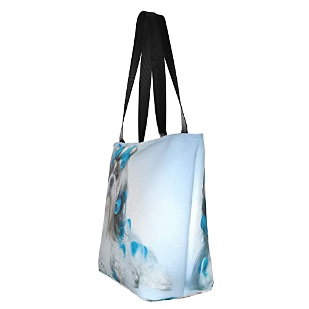 Shih Fur Tzu Dog Curlers Haired Women's Shoulder Handbag Gym Tote Bag Storage Handle Bag