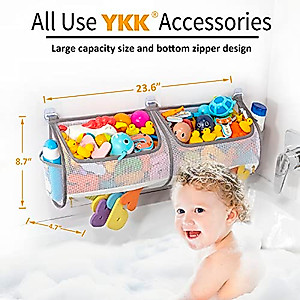 Ligereza 2-in-1 Bath Toy Storage Double Capacity Bath Toy Holder Helps Bath Toy Storage for tub Classification, Bath Toy Organizer for tub for Kids to Easily take Favorite Toys