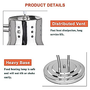 YMJOINMX Food Warmer Lamp Heat Lamp with Bulbs for Food Heating Lamp Commercial Food Buffet Warmer Lamp Restaurant Food Service