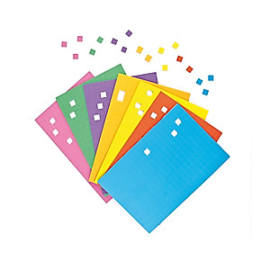Baker Ross EV721 Rainbow Mosaic Squares - Pack of 1950, Self Adhesive Foam Stickers for Kids to Use in Arts and Crafts Activities, Assorted, 1cm x 1cm