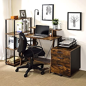 Moon Story Acme 32'' Small Desks for Small Spaces Corner Computer Desk for Bedrooms Writing Desk with Top and Bottom Shelves for Study Home Office(Oak)