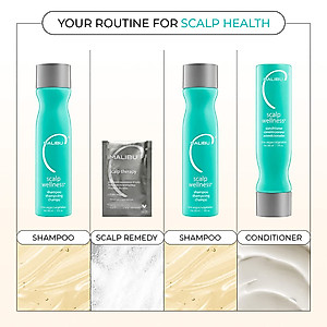 Malibu C Scalp Wellness Hair Shampoo - Sulfate-Free & Moisturizing Shampoo for Dry Scalp - Nourishing Scalp Care with Essential Oils and Surfactant Technology (33.8 oz)