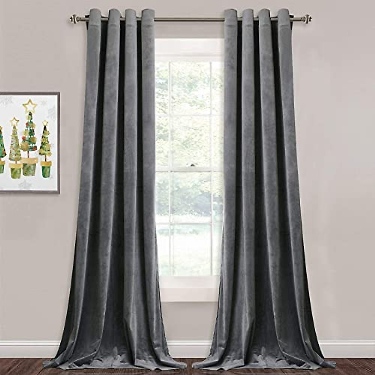StangH Bundle Velvet Curtains & Curtain Tiebacks