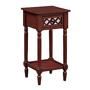 Convenience Concepts French Country Khloe Deluxe 1 Drawer Accent Table with Shelf, Blue