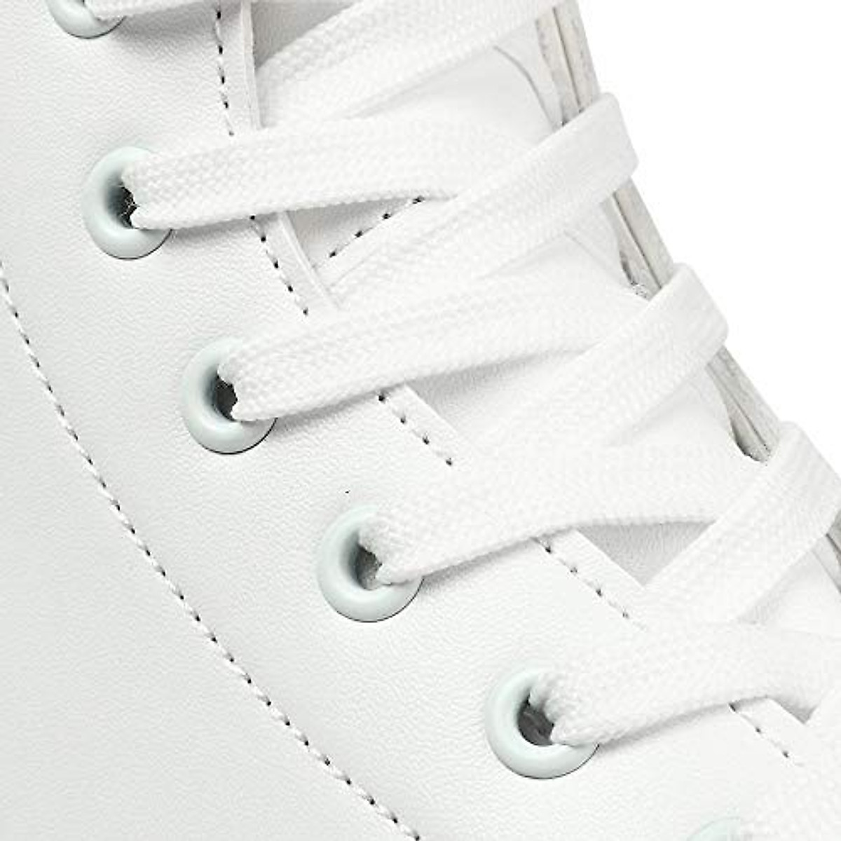 Women's Roller Skates PU Leather High-top Roller Skates Four-Wheel Roller Skates Shiny Roller Skates for Girls (38, White Flash Wheel)