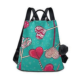 J JOYSAY Candy Valentines Day Backpack Purse for Women Anti-Theft Travel Backpack Fashion Backpack Handbags Travel Laptop Backpack for Women Girls Teen
