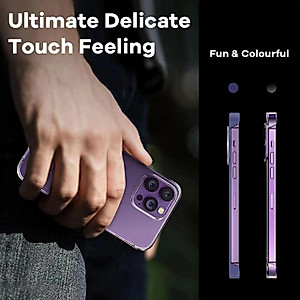 TwoTry Crystal Clear Case Designed for iPhone 14 Pro,Minimalist Design [Non-Yellowing] Ultra Thin Frameless Shockproof Protective Phone Case 6.1 inch 2023