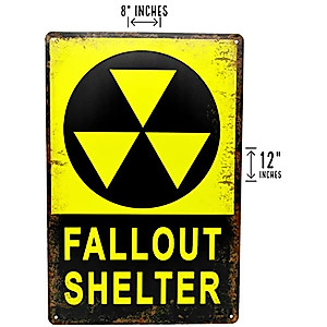 Fallout Shelter Man Cave Decor Accessories Game Room Mancave Decorations Fallout Merchandise Metal Sign 8x12" Inches