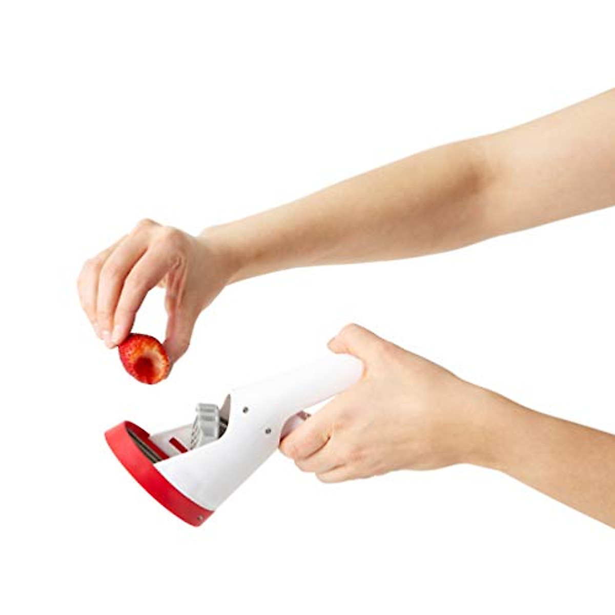 Chef'n Hand-Held Slicer Strawberry Slicester, Cherry/Meringue