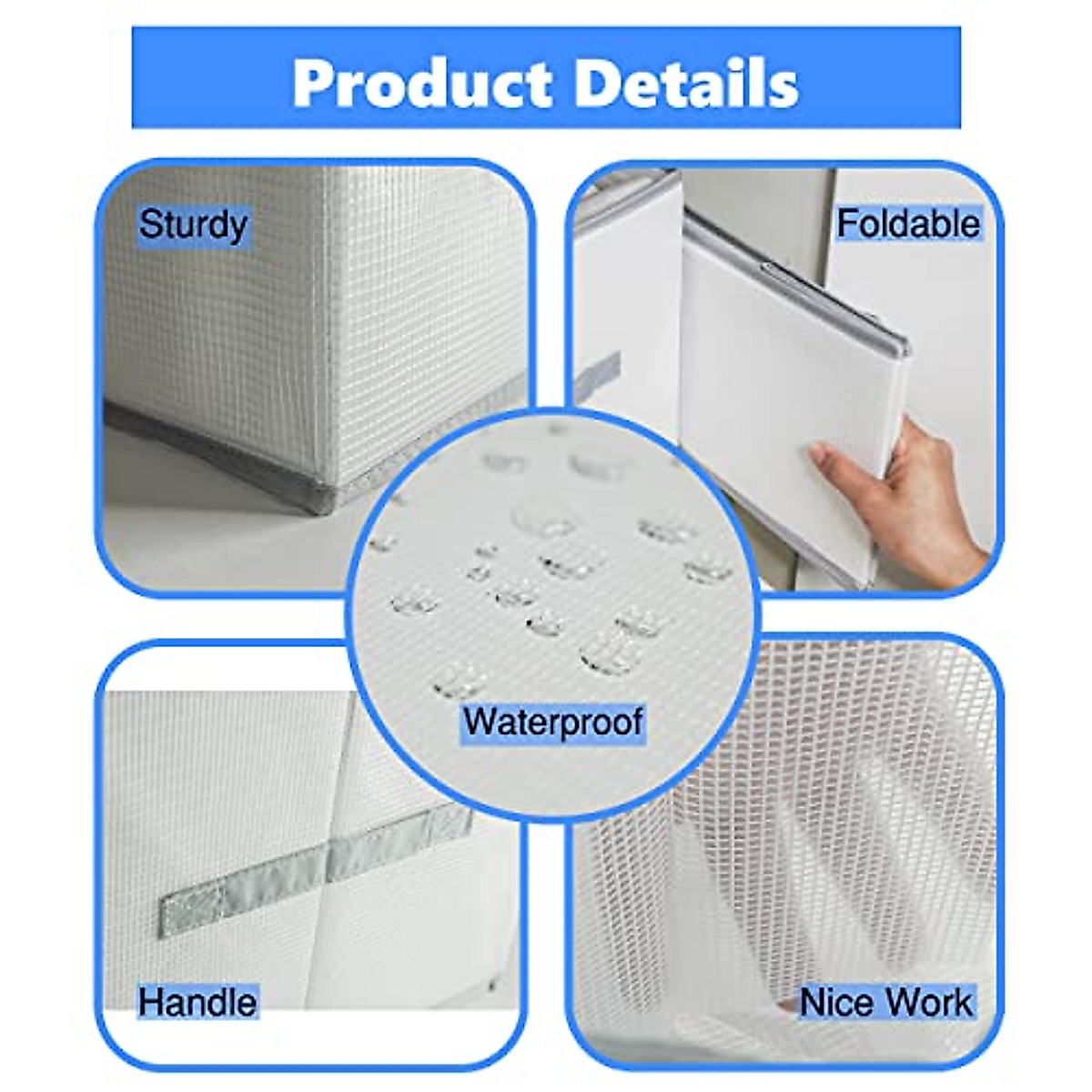 4 Packs (Light Gray), Upgraded Sturdy Wardrobe Clothes Organizer, Build in PP Board, 7 Grids Storage Box, Washable Clothes Organizer for Folded Clothes, Sweater/Shirts/Pants/Jeans Organizer - XL(1pcs), L(1pcs), M(2pcs)