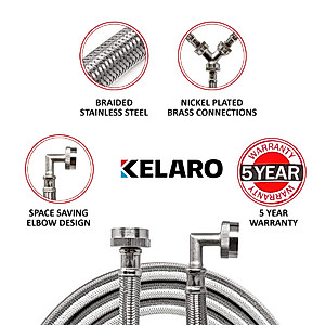 Premium Steam Dryer Hose Installation Kit - Stainless Steel - Multiple Lengths from Kelaro