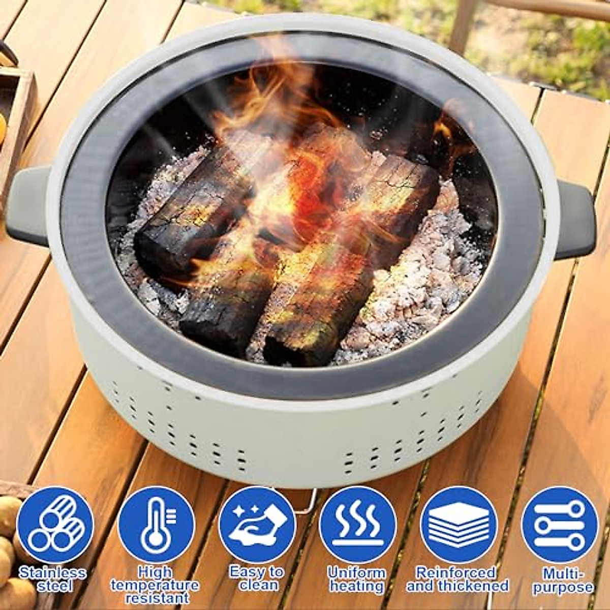 11.6 Inch Portable Charcoal Grill for Camping, Mini Charcoal Grill Folding Leg Grill with Wire Mesh, Multifunctional Portable Grill Camping for Home Party Travel Barbecue Camping Picnic