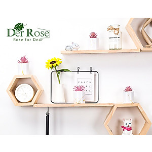 Der Rose 4 Packs Fake Plants Artificial Plants Indoor for Home Office Desk Accessories for Women