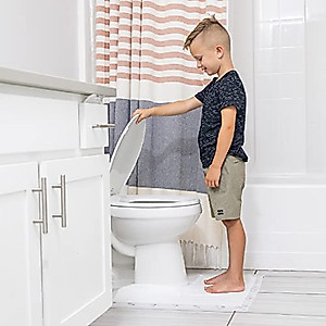 Tinkle Mat Disposable Toilet Commode Mat – Super Absorbent, Deodorizing Toilet Mats for Bathroom U Shaped – Great for Kid Potty Training, Incontinence & More – 24 x 24 Inches, 20 Pack, Unscented