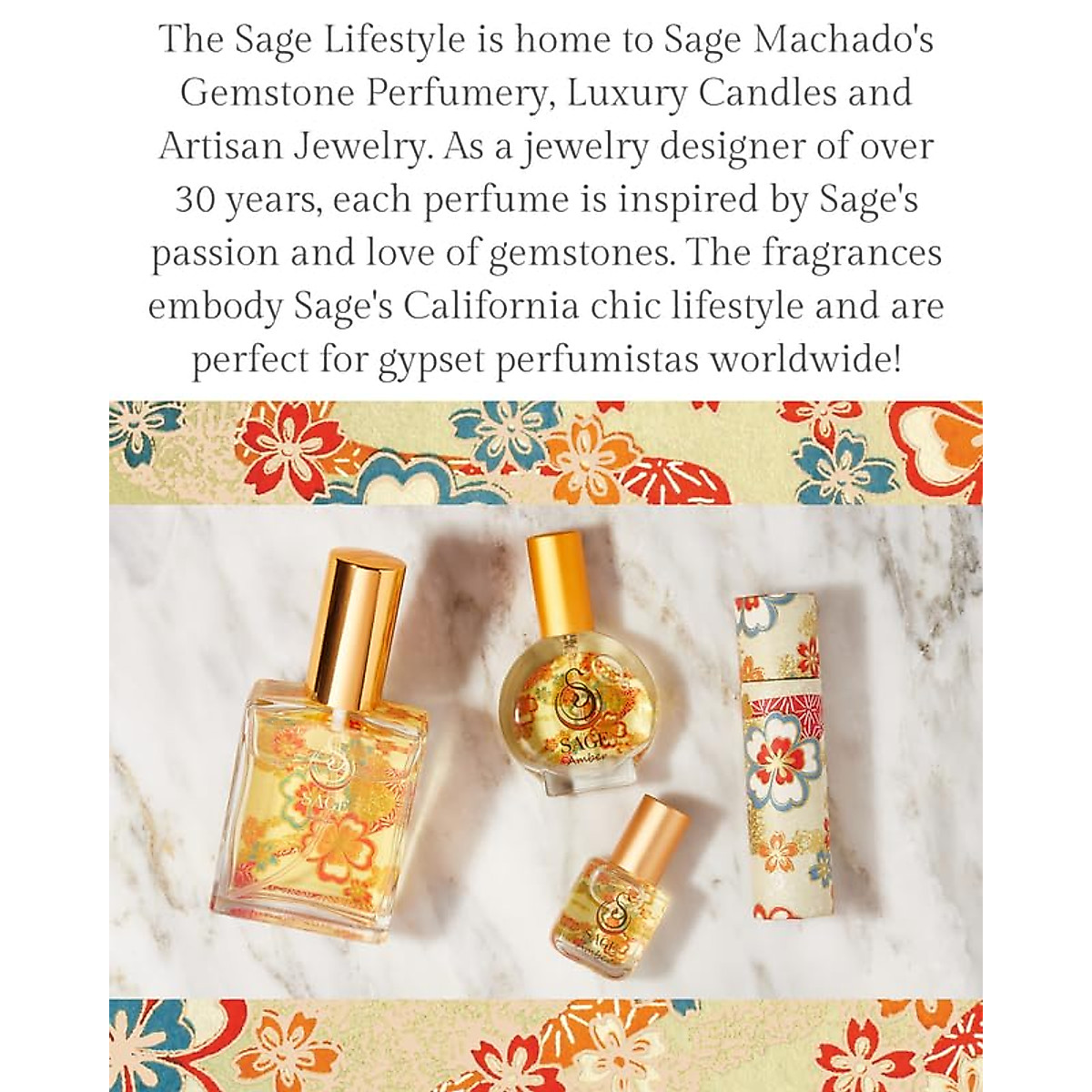 Amber Organic Perfume Oil Extract Roll-On by Sage- 1/4 oz, Vegan & Cruelty-Free, Earthy Scent, Amber, Blood Orange, Musk