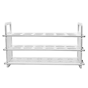 EISCO Test Tube Rack, Polypropylene - Accommodates 12 Tubes, up to 22mm - 9" Wide